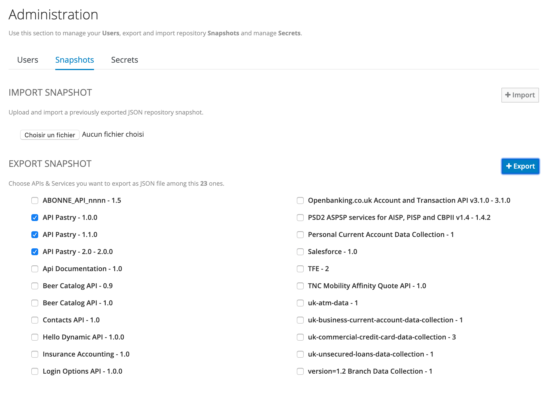 Snapshotting/restoring Repository